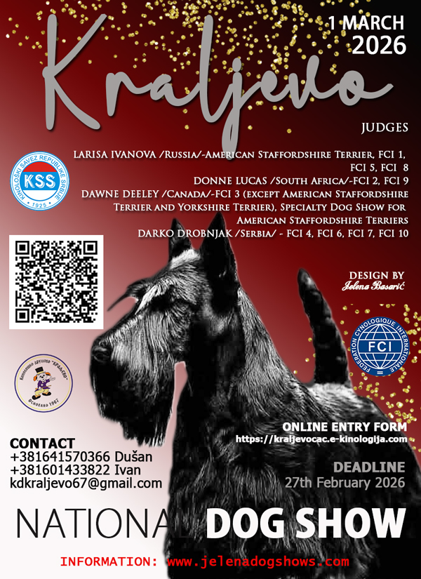 National Dog Show CAC Kraljevo, 1st March 2026 – Dogs Jelena Dog Shows